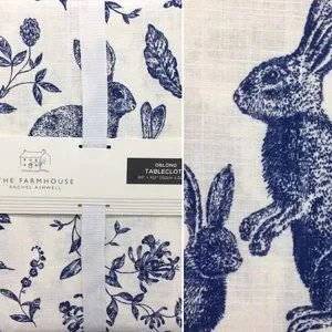 Rachel Ashwell | Dining | Rachel Ashwell Easter Blue Bunny Rabbit Toile ...